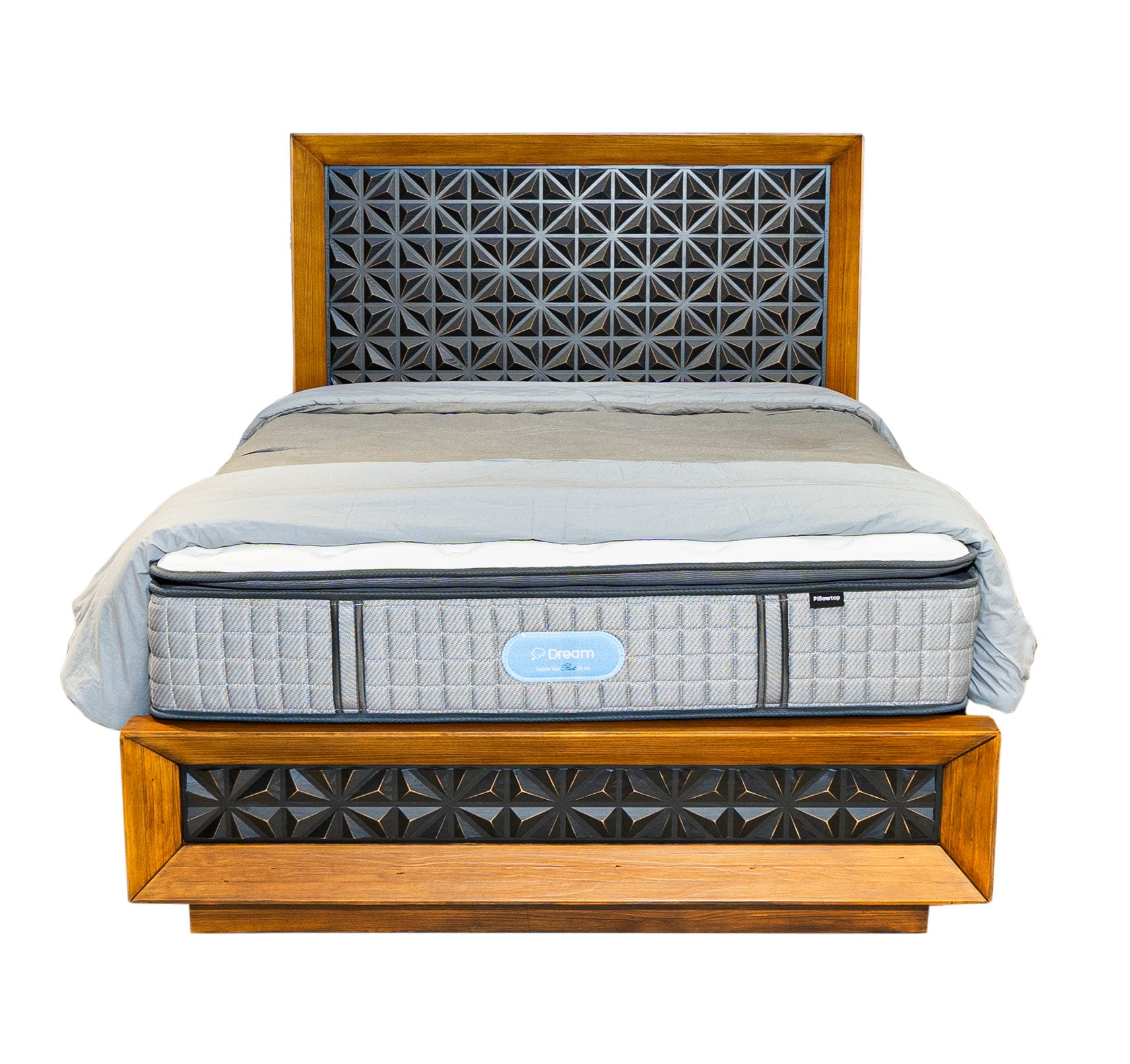 Diamond King Bedframe in Honey/Black – Active Home Centre