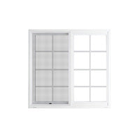 36"x 36" UPVC Sliding Window with Grids and Mesh – Active Home Centre