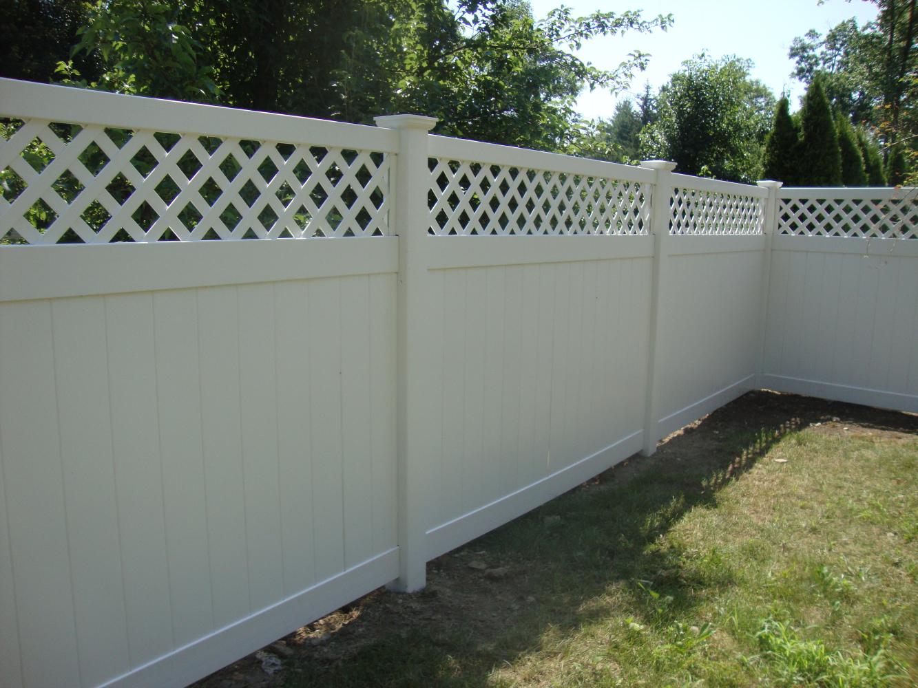 PVC 8'x 6' Privacy Fence Panel with Lattice in White – Active Home Centre