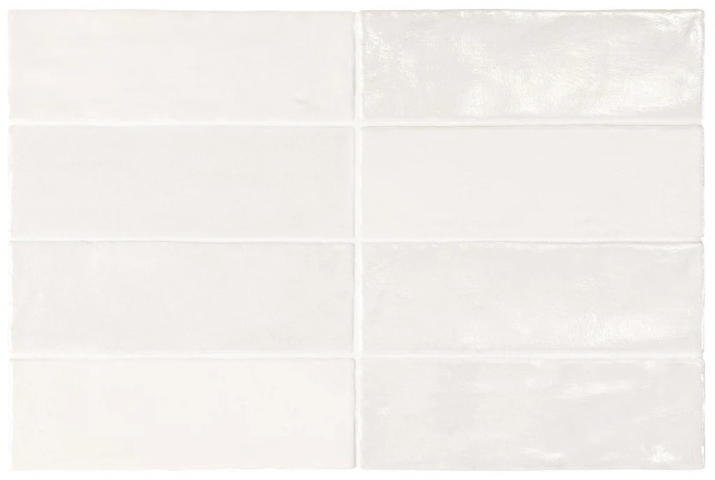 Mallorca White 03x08" Ceramic White Body Wall Tile – Active Home Centre