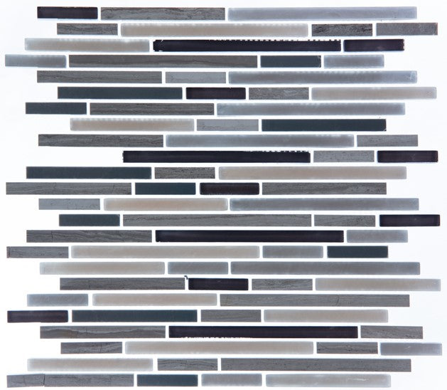 17AS48 12"x 12" Glass and Stone Mosaic – Active Home Centre