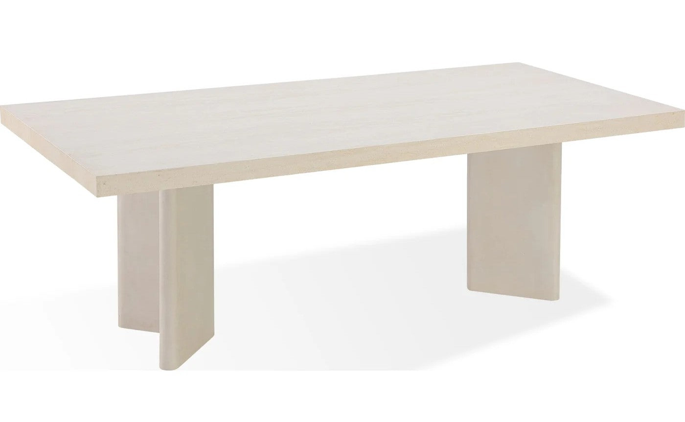 Caye Dining Table in Stone Top/ Ivory Cement Base – Active Home Centre