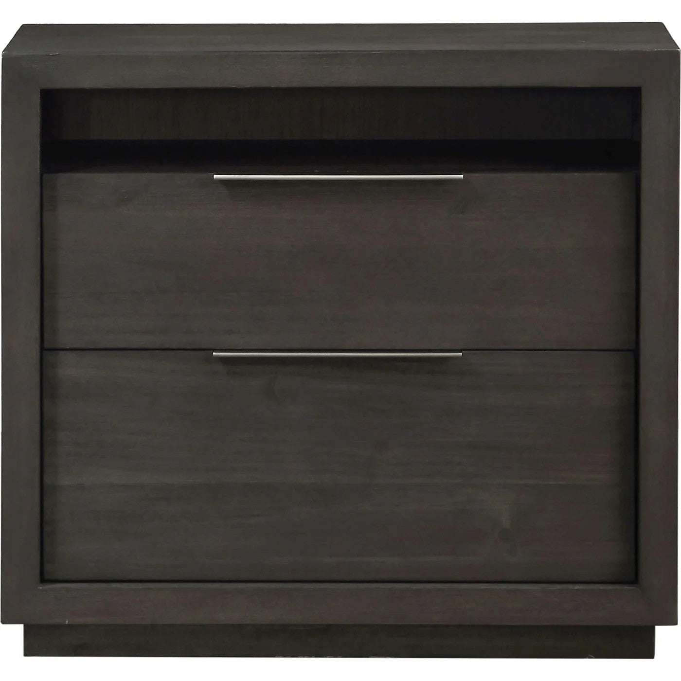 Oxford 2 Drawer Nightstand w/Shelf in Basalt Grey – Active Home Centre
