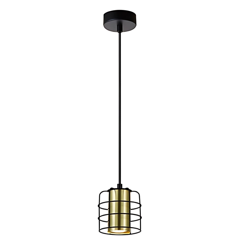 20163 Pendant Light in Black/Matt Brass – Active Home Centre